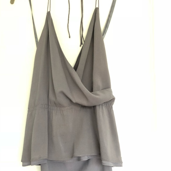 Theory | Tops | Theory Bluegray Silk Halter Top | Poshmark